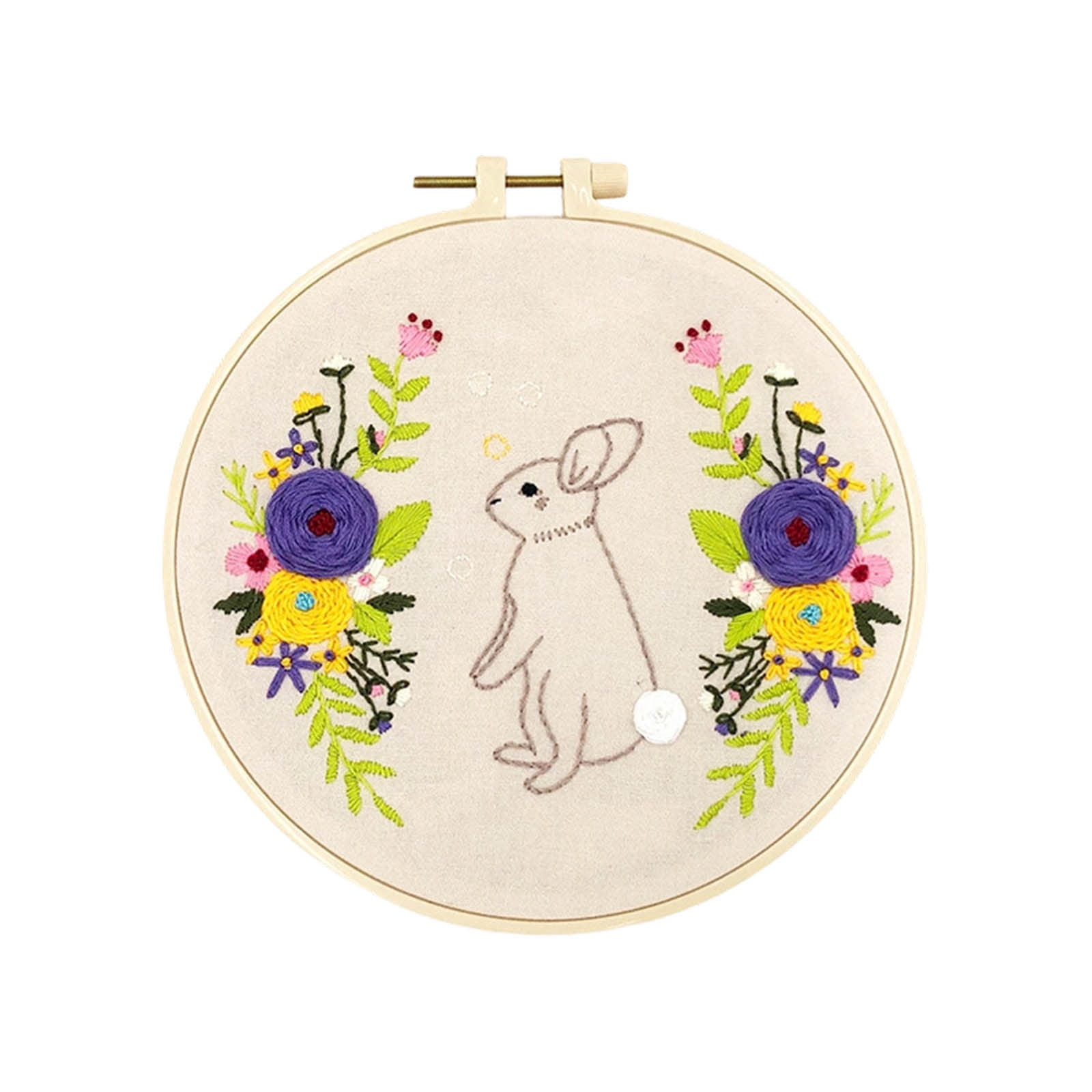 Embroidery Beginner Embroidery Needle Point Easter Rabbit Egg Pattern ...