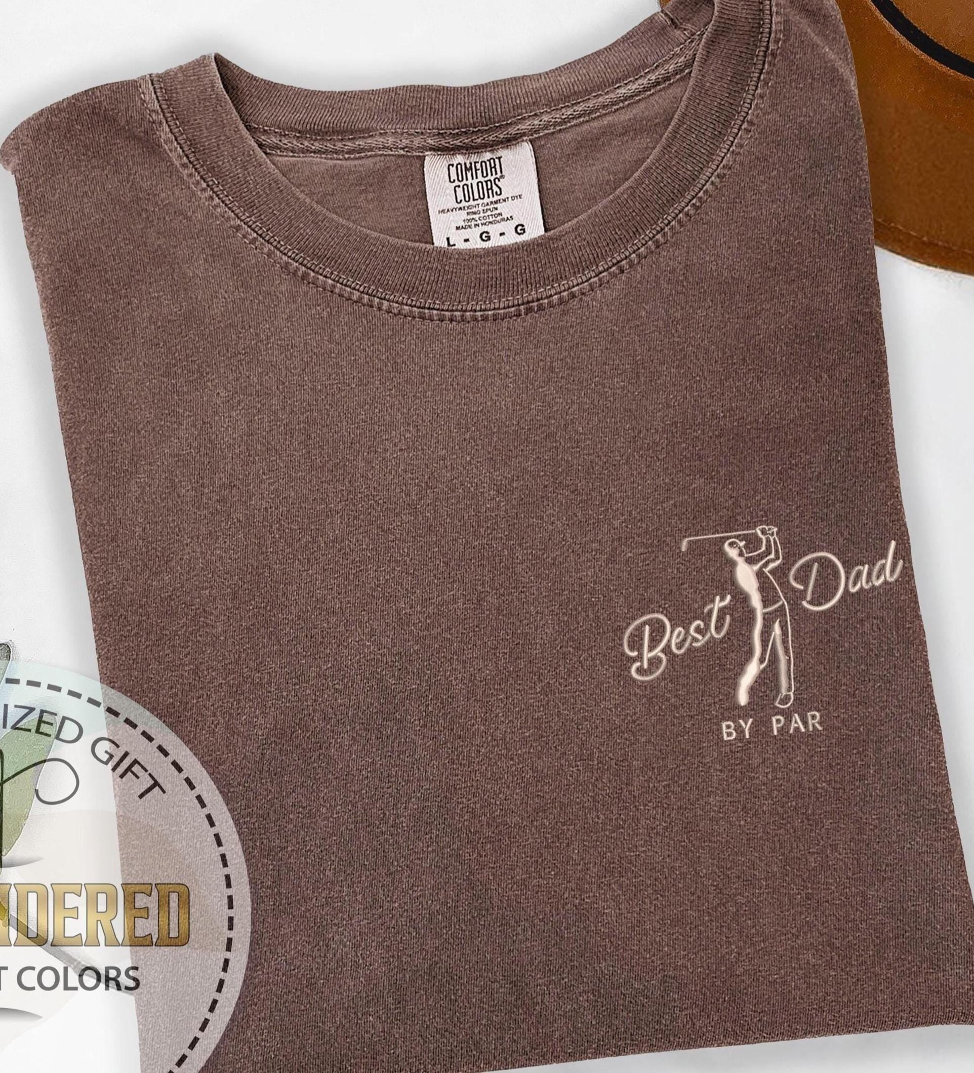 Embroidery Best Dad By Par Shirt, Dad Golf Shirt, Comfort Color ...