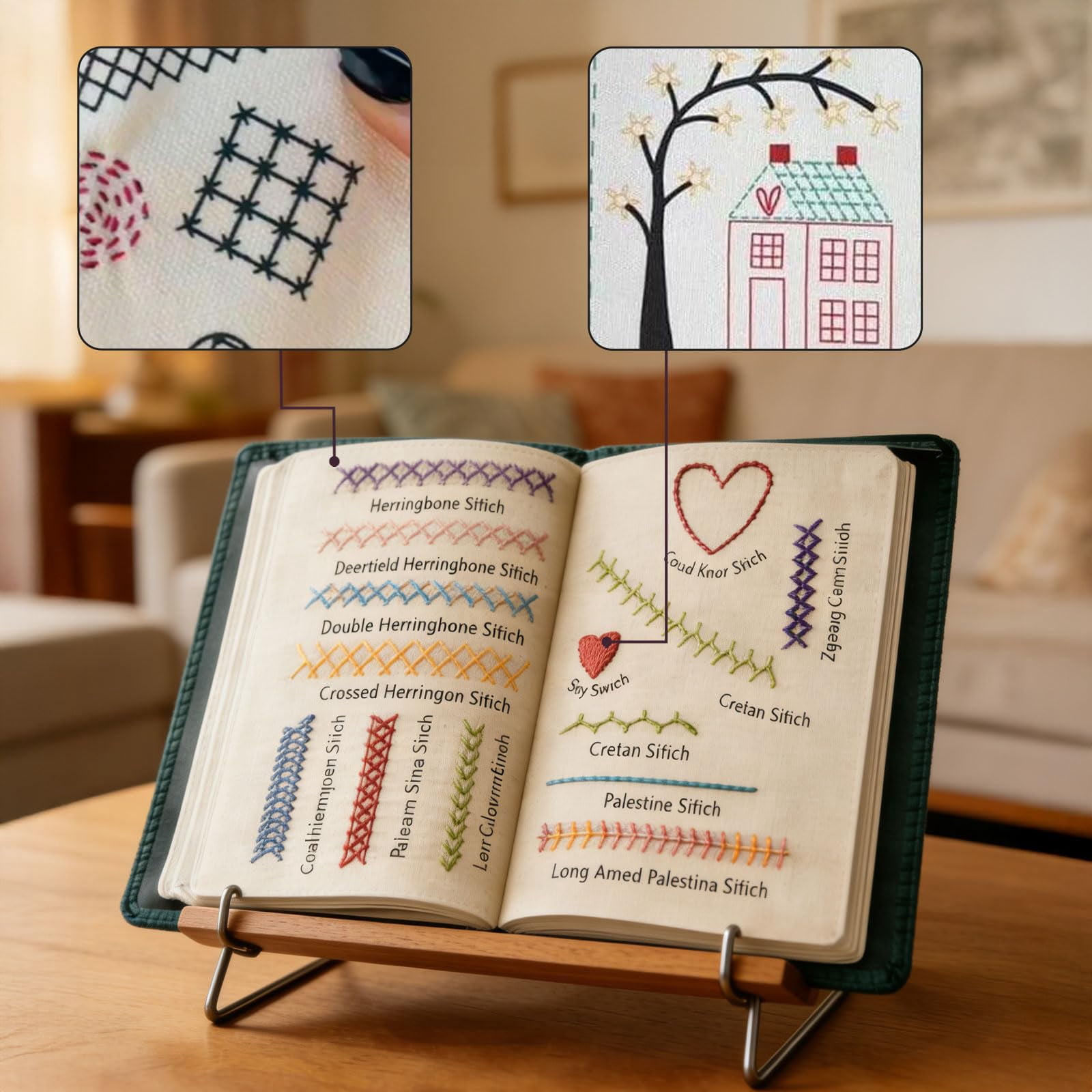 Embroidery Book Kits Portable All Scenario Fabric Pages for Beginners ...