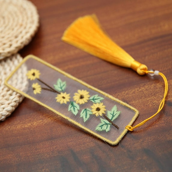 Embroidery Bookmark Kit With Pattern Instructions Adjustable Hoop For ...