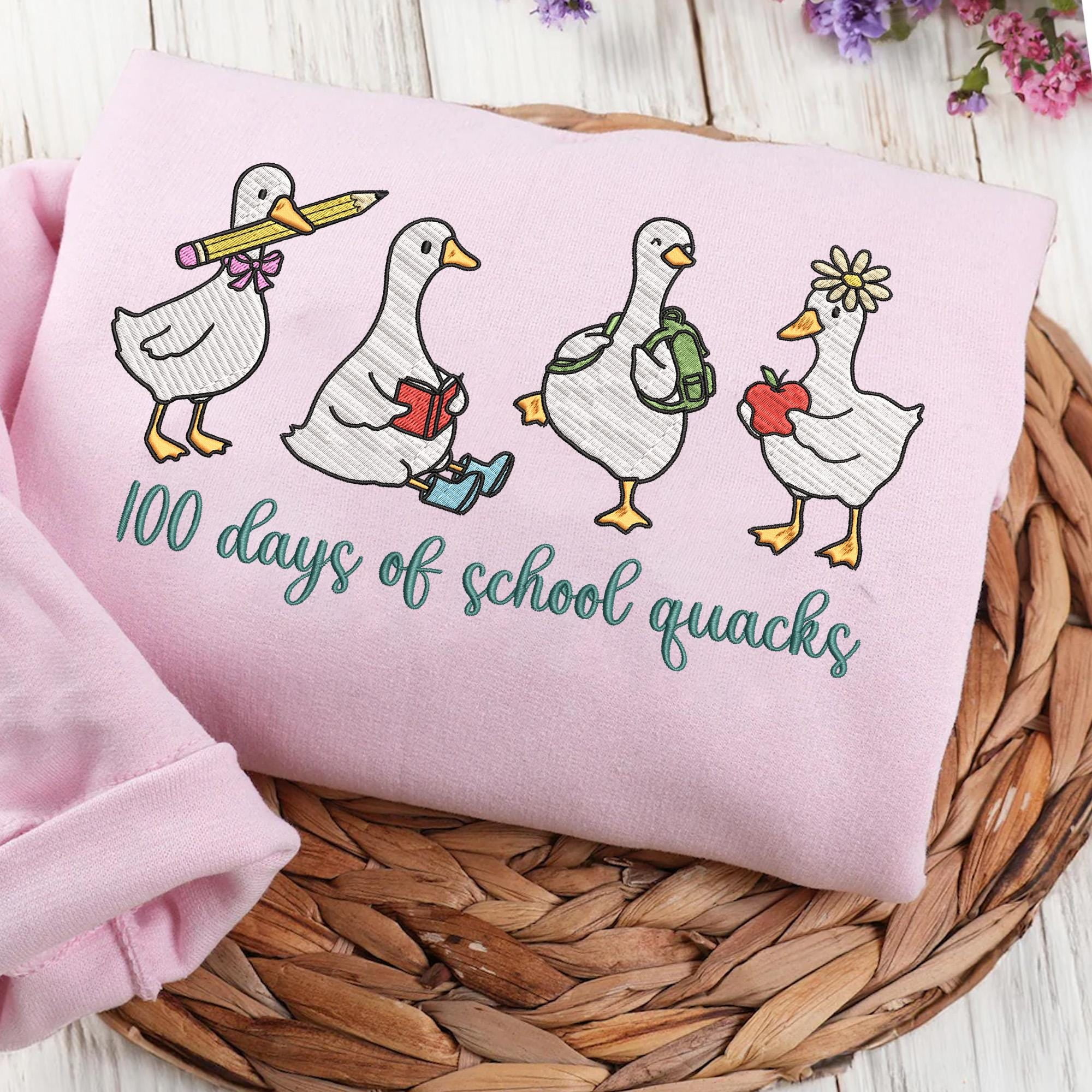 Embroidery Design : 100 Days of School Embroidery, Teacher Embroidery ...