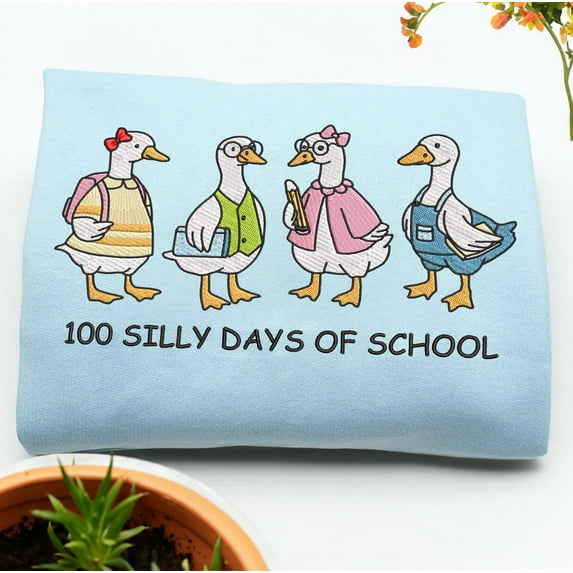 Embroidery Design : 100 Silly Days Of School Embroidery, Goose Teacher ...