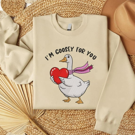 Embroidery Design : Coquette Valentine Goose Embroidery, Valentine ...