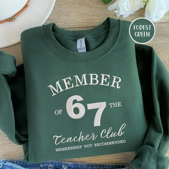 Embroidery Design File: 6 7 Teacher Embroidery, Six Seven Funny Teacher ...