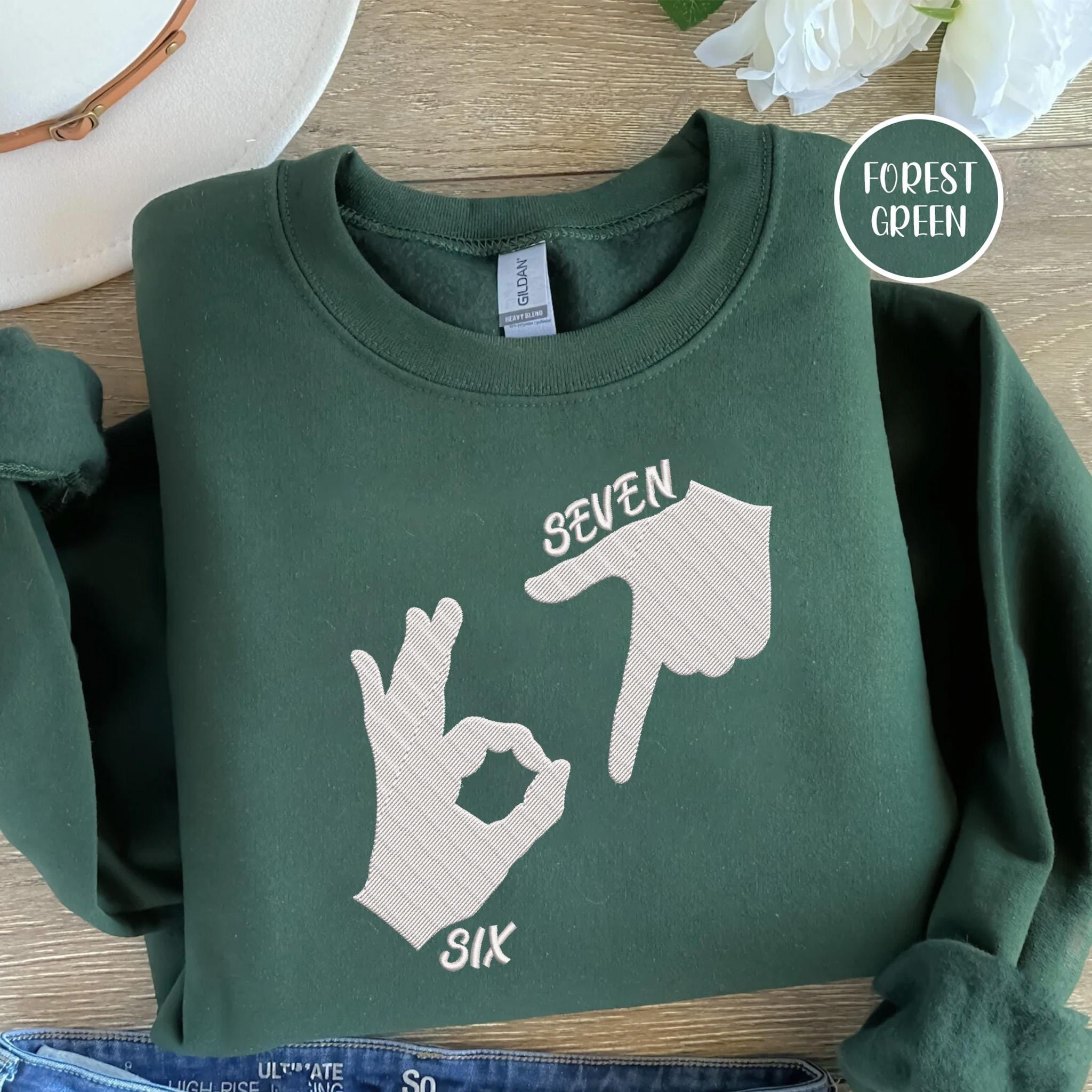 Embroidery Design File: Six Seven Hand Meme Embroidery, Funny Christmas ...