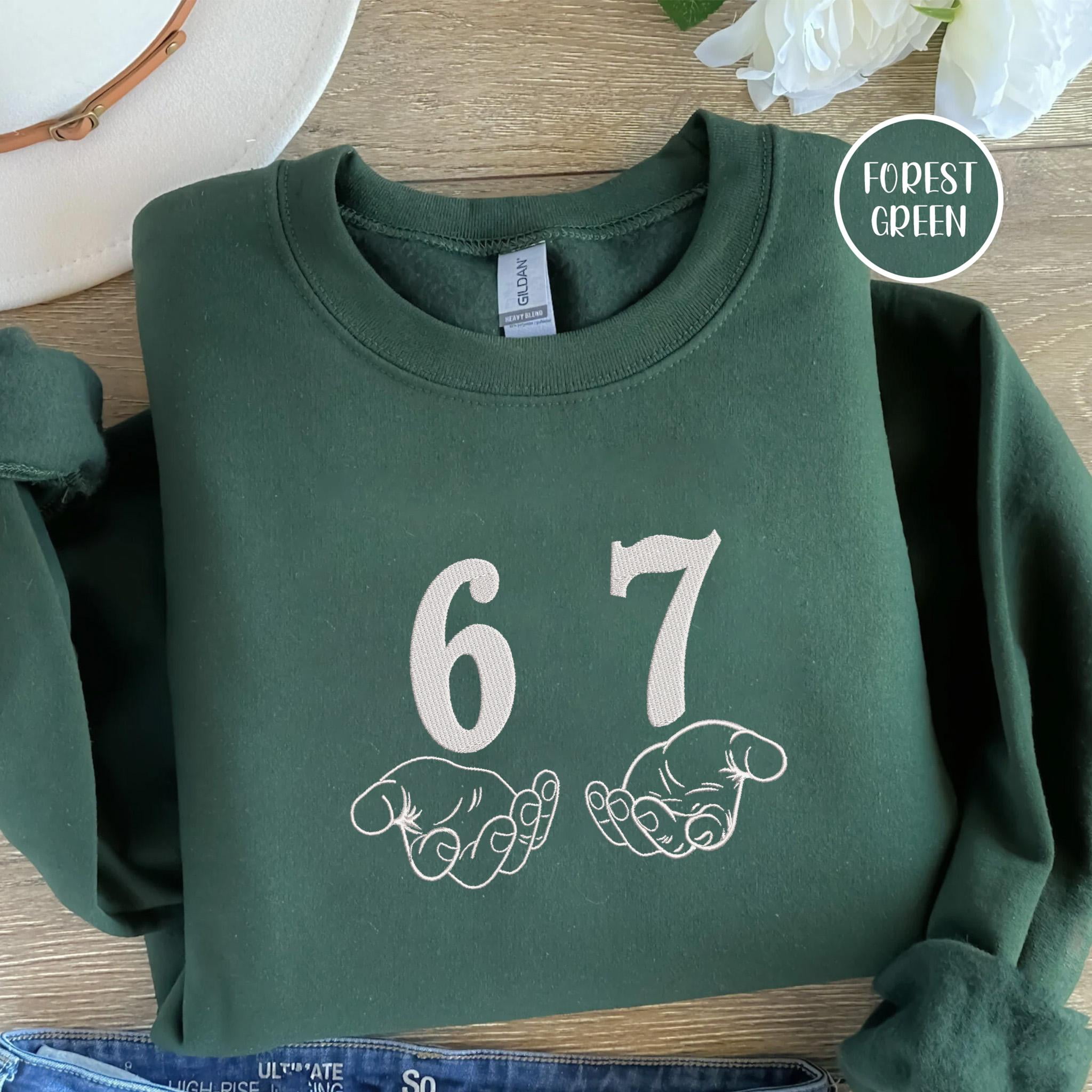 Embroidery Design File: Six Seven Meme Embroidery, Viral Gen Z Humor ...