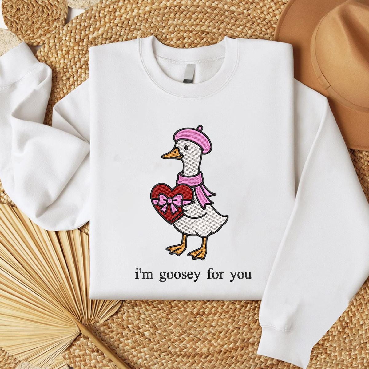 Embroidery Design : Goosey For You Valentine Embroidery, Coquette ...