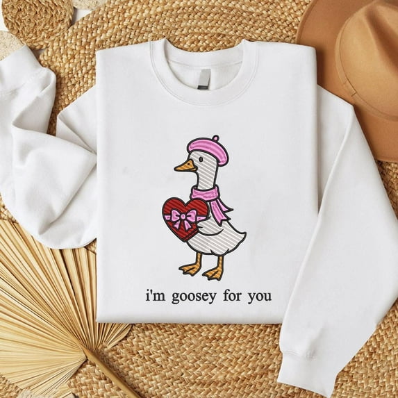 Embroidery Design : Goosey For You Valentine Embroidery, Coquette ...