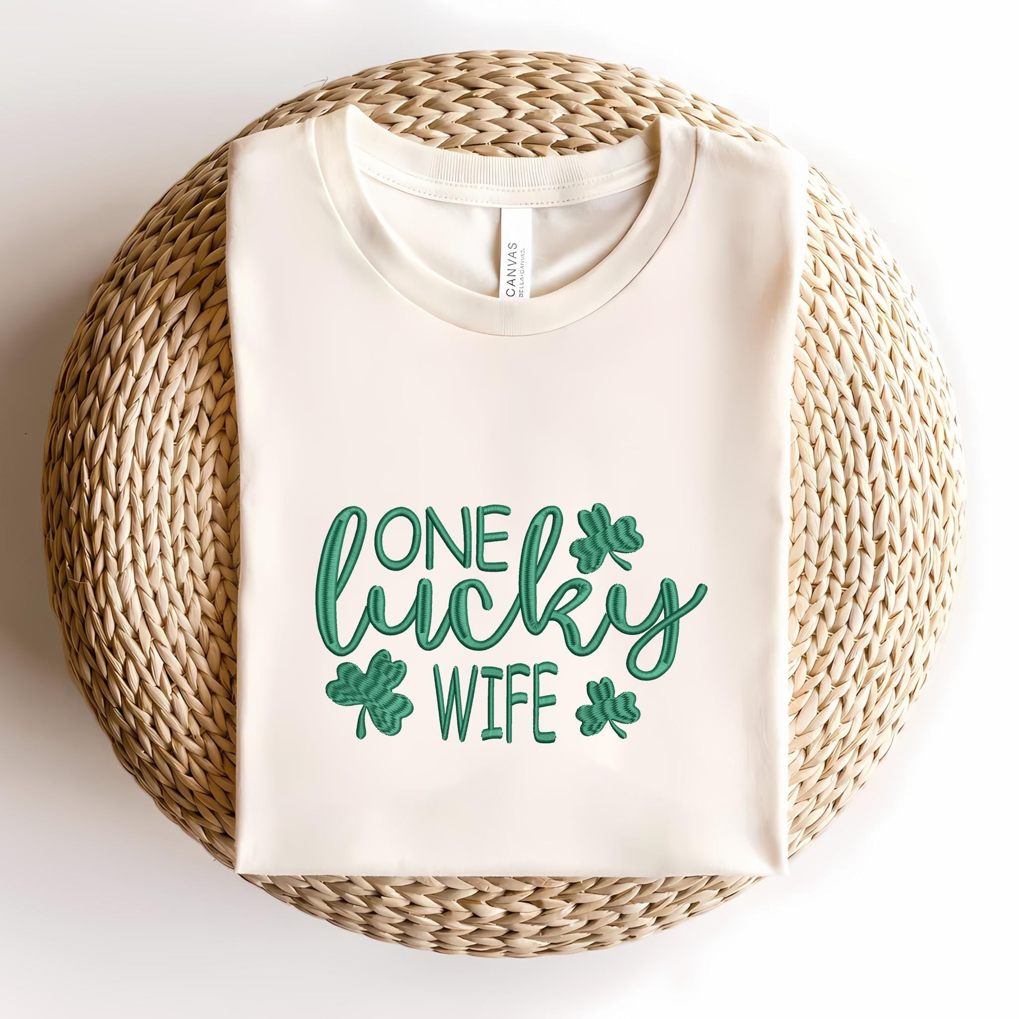 Embroidery Design : One Lucky Wife & Husband Embroidery, St.Patrick Day ...