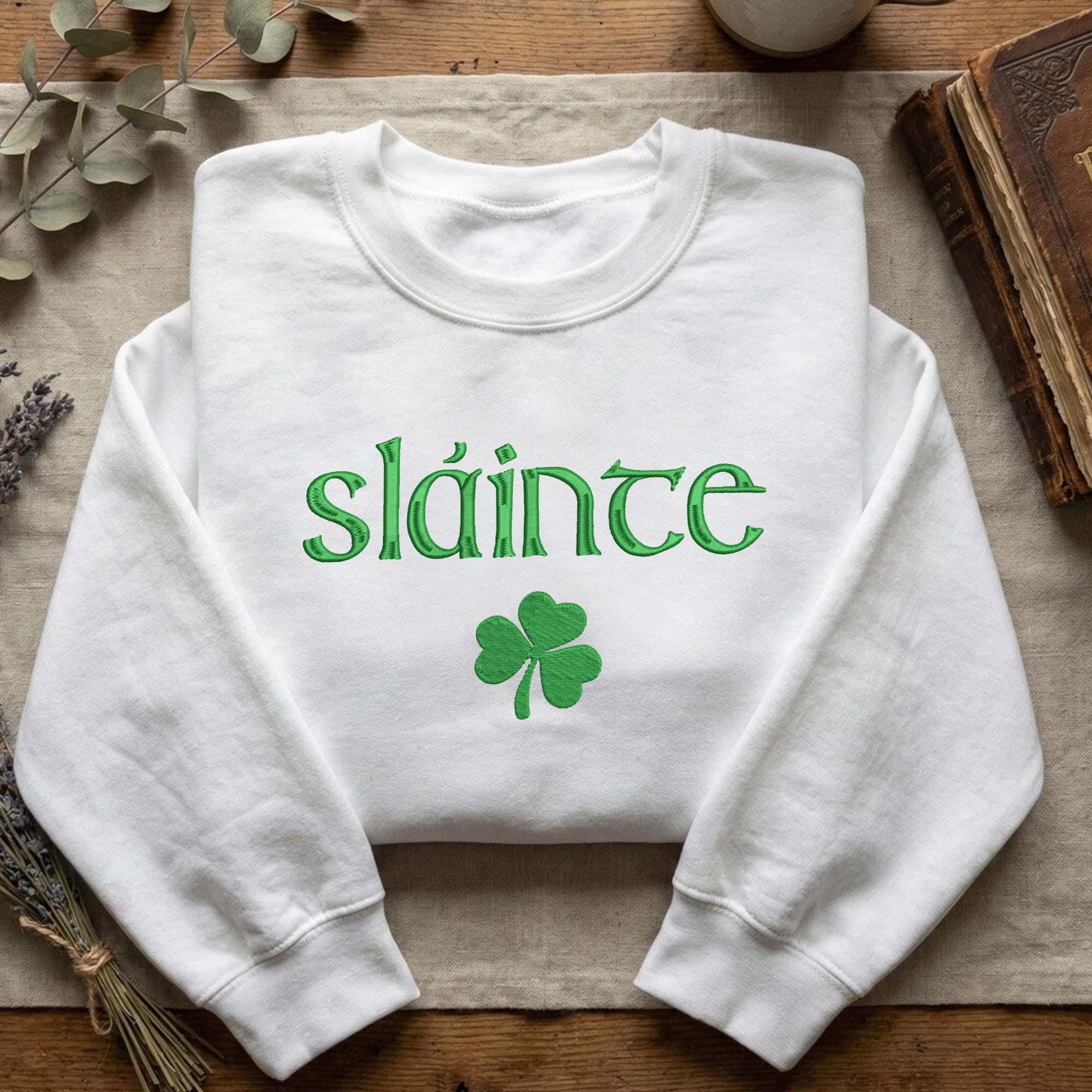 Embroidery Design : Retro Slainte Embroidery, Womens Lucky, St Patricks ...