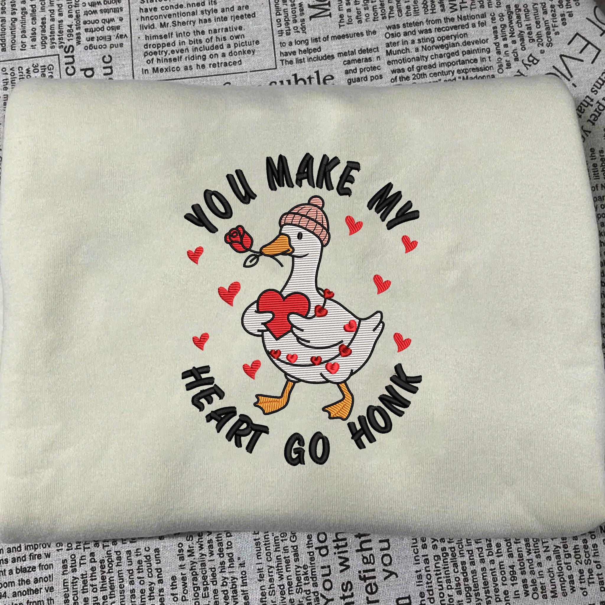 Embroidery Design : You Make My Heart Go Honk Embroidery, Funny ...