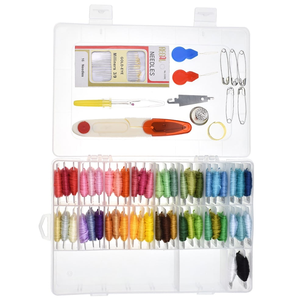 Embroidery Floss Kit, 50 Colors Sewing Thread for Cross Stitch ...