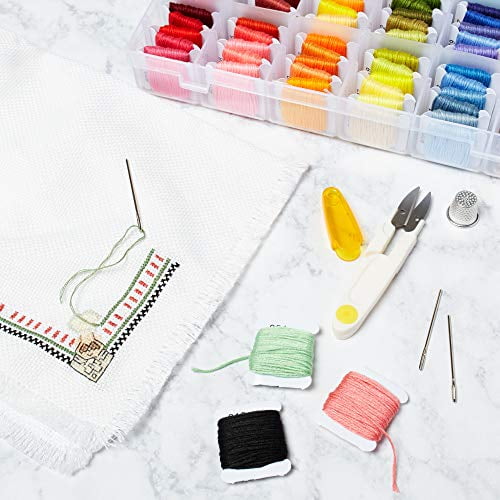 Embroidery Floss Kit Cross Stitch Floss Kit Thread, Storage Organizer ...