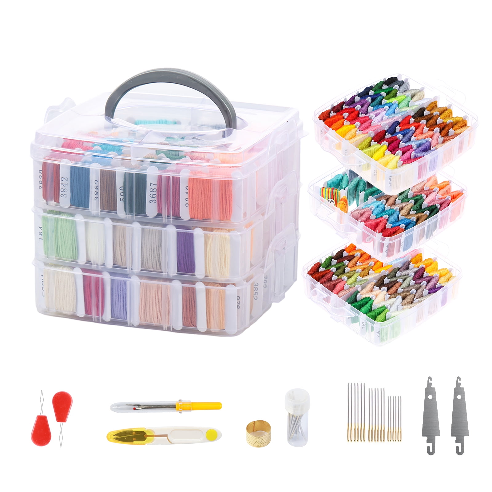 Embroidery Floss Kit Multifunctional Embroidery Thread Floss Kit 3 ...