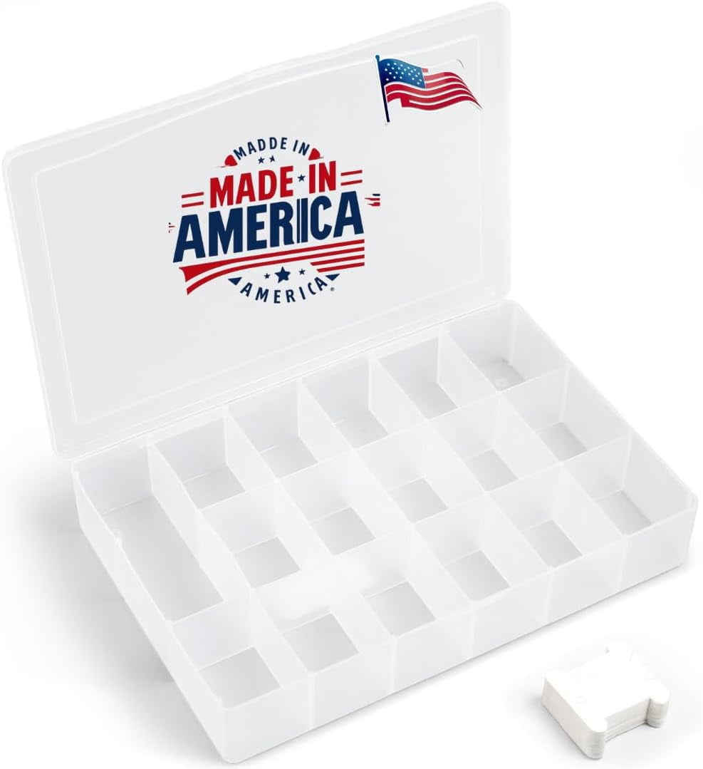 Embroidery Floss Organizer Box with 50 Cardboard Bobbins - 17 ...