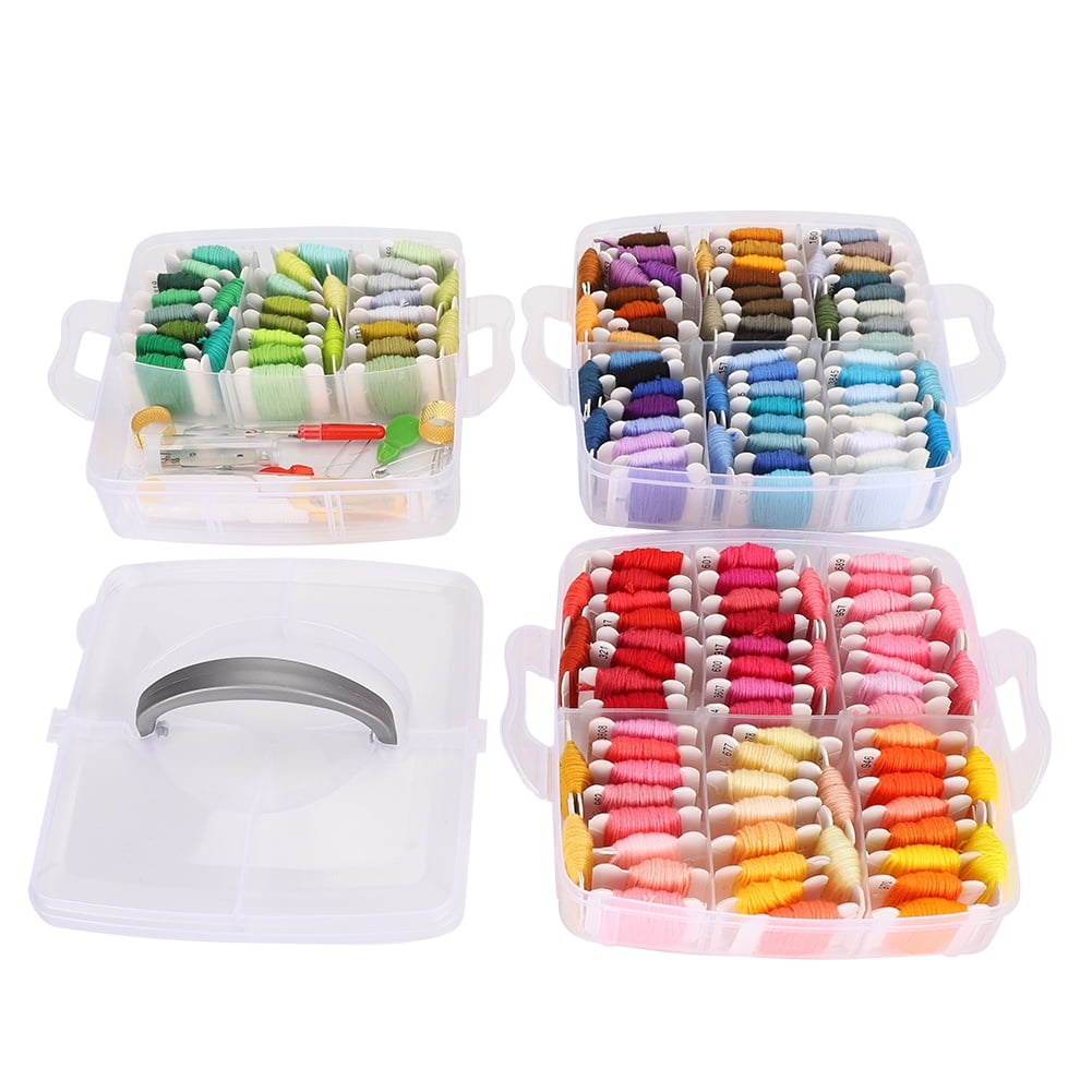 Embroidery Floss Organizer Kit Cross Stitch Hoop Set Craft 150 Colors ...