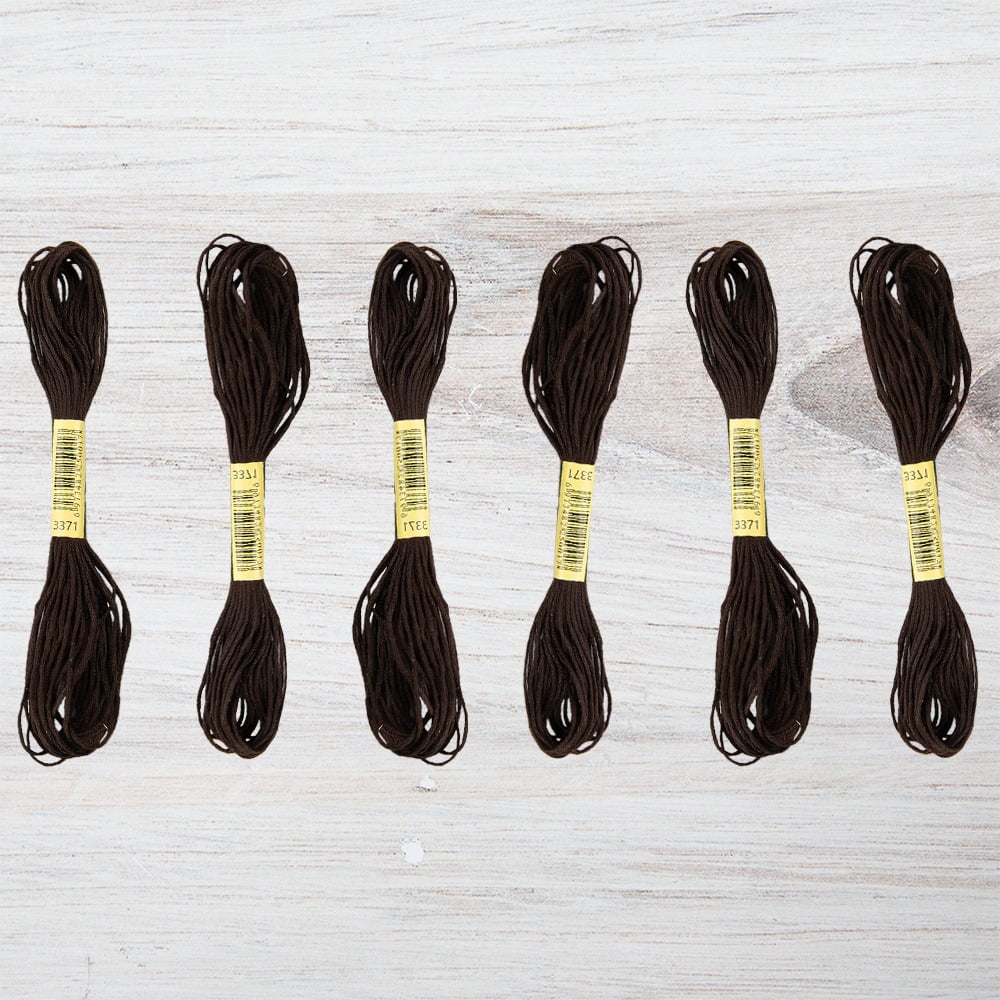 Embroidery Floss Pack – 6 Skeins, 8.7 Yards Each – Dark Brown ...