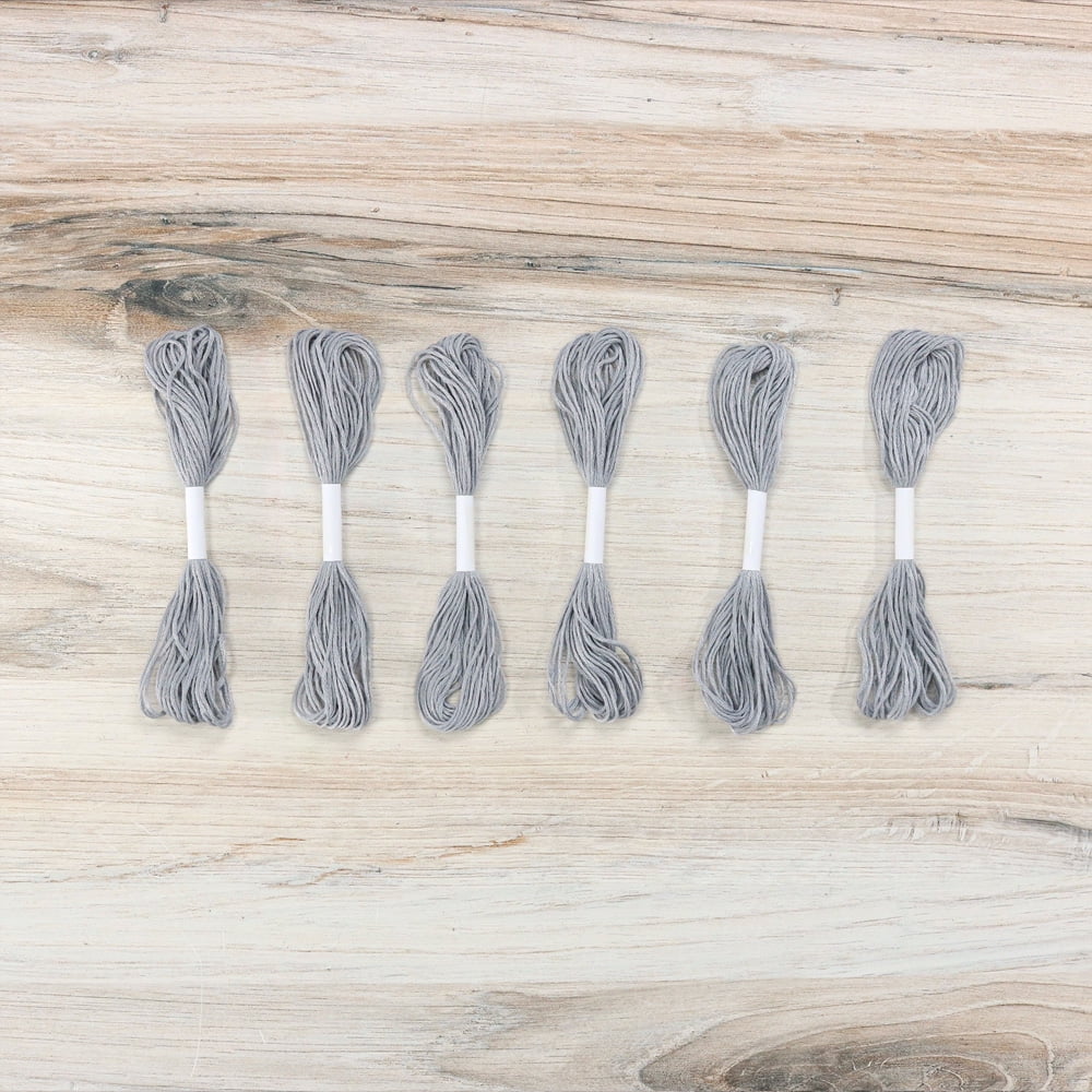Embroidery Floss Pack – 6 Skeins, 8.7 Yards Each – Grey Embroidery ...