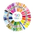 Embroidery Floss Rainbow Friendship Bracelet String Cotton Cross Stitch ...