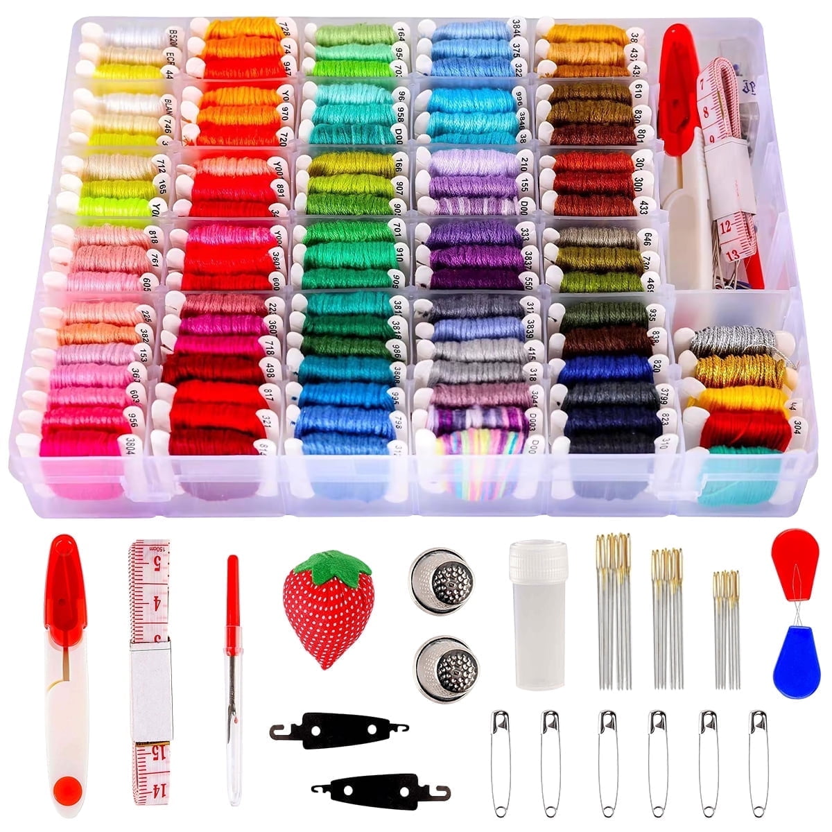 Embroidery Floss Kit Friendship Bracelet String Kit with Organizer Box ...