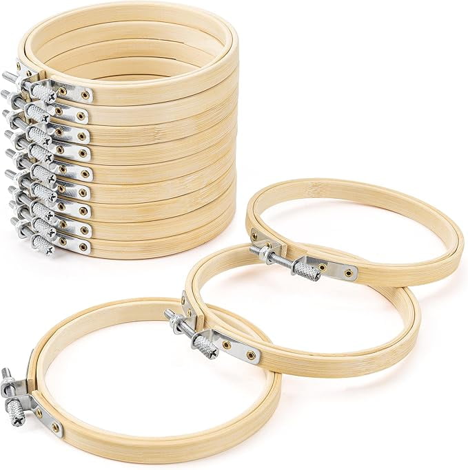 Embroidery Hoop 3 Inch 12 Pieces Small Embroidery Hoops Bamboo Circle ...