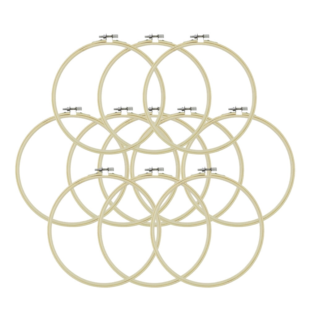 Embroidery Hoop Circle Cross Diy Ring Wooden Hoops Round Frame Mini ...