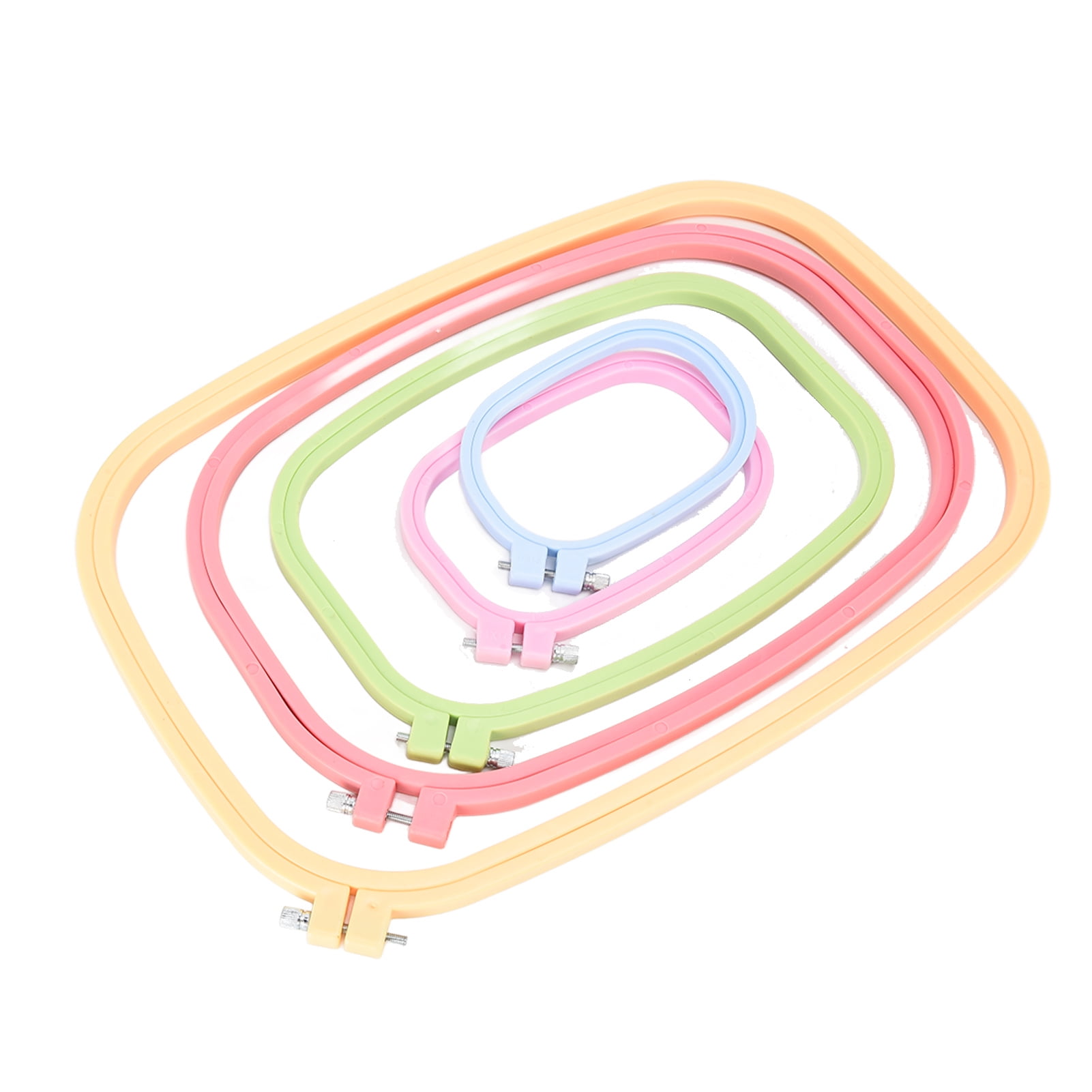 Embroidery Hoop Colored Plastic Cross Stitch Stretch Embroidery Circle ...