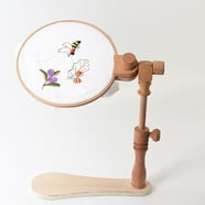 Adjustable Embroidery Hoop Holder with Clamp, Wooden Stitch Stand ...