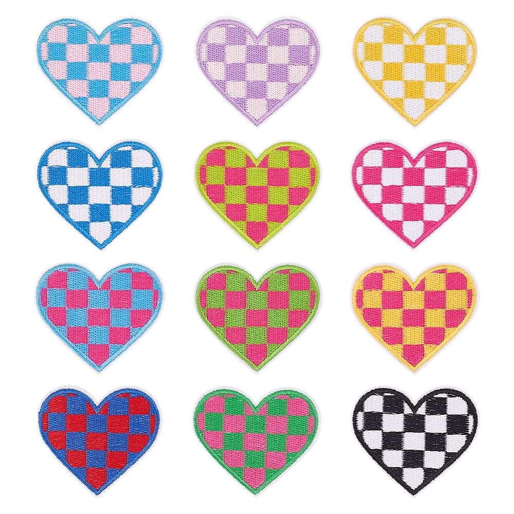 Embroidery Iron on Clothing Patches Costume Accessories Appliques Heart ...