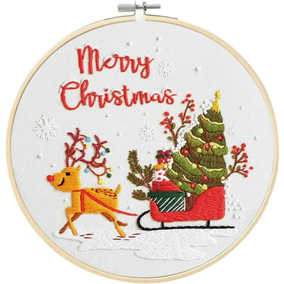 Embroidery Kit, 4 Sets Embroidery Kit for Beginners with Stamped Flower ...