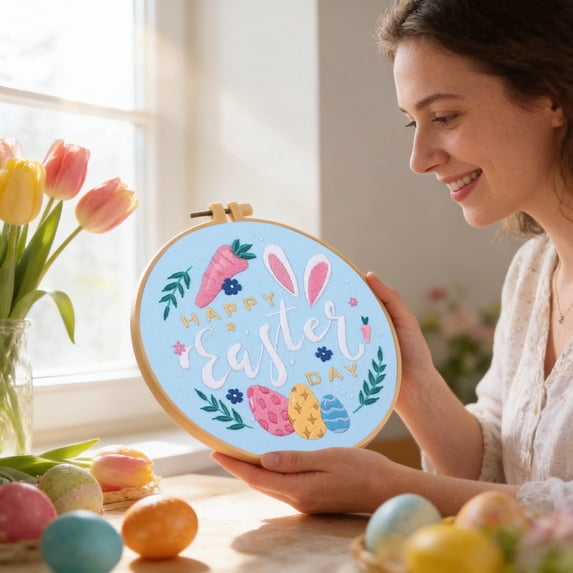 Embroidery Kit for Beginners and Adults, DIY Hand Embroidery Starter ...