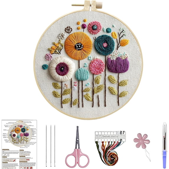 Embroidery Kit for Beginners & Adults Starter Kit, Cross Stitch Kits ...