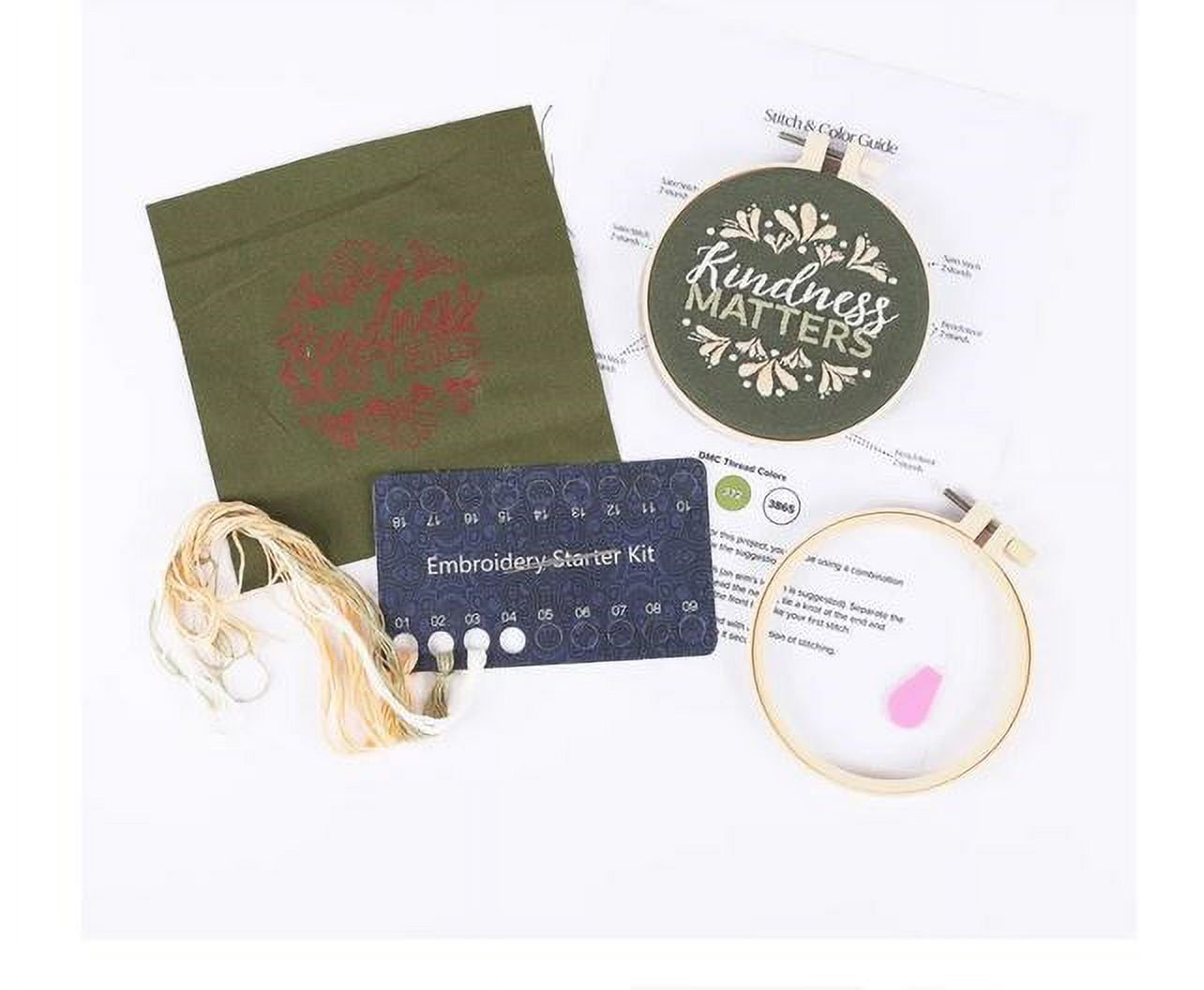 Embroidery Kit-Kindness Matters (4") - Walmart.com