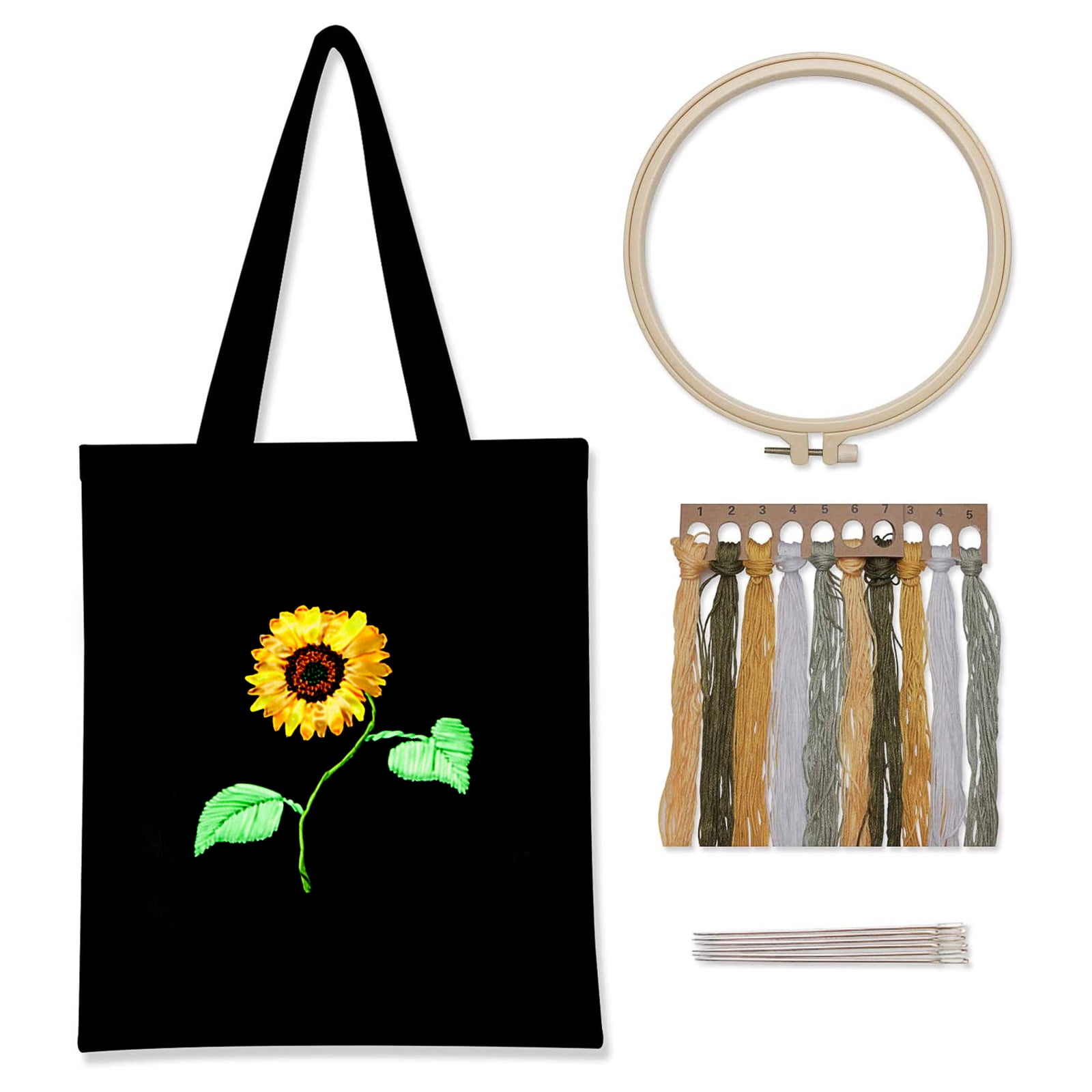 Embroidery Kit With Pattern 20cm Embroidery Hoop Diy Embroidery Tools ...