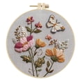 Embroidery Kit for Beginners Adults Includes Stamped Flowers Butterfly ...