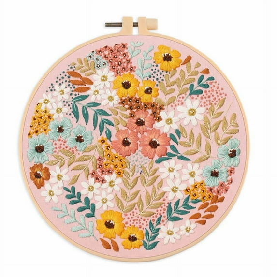 Embroidery Kit for Beginners and Embroidery Enthusiasts Includes Floral Landscape with ...