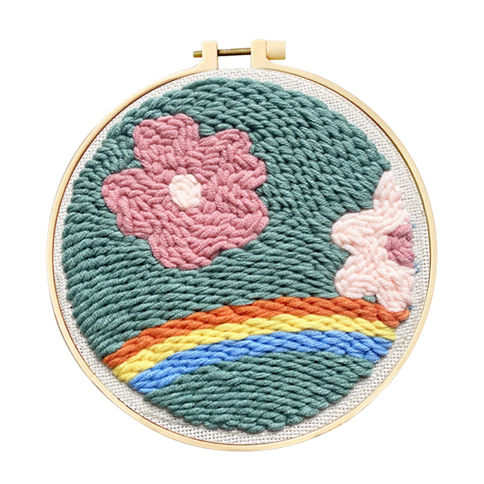 Embroidery Kit for Home Decoration Diy Punch Stitch Kit for Beginners ...