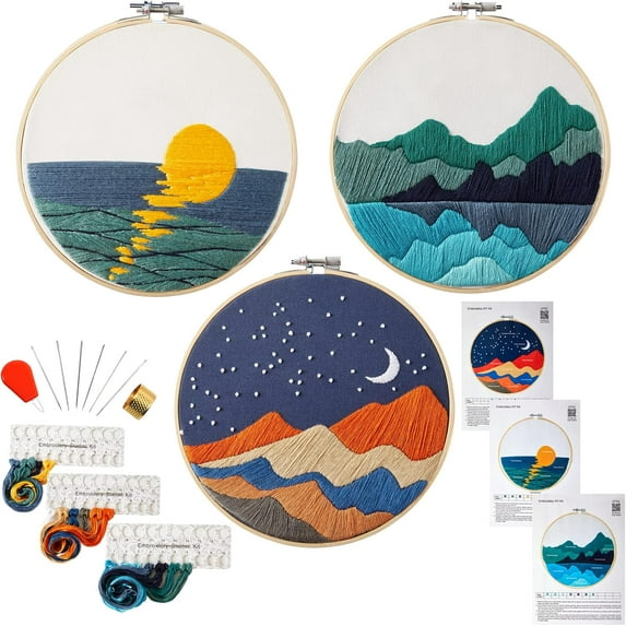 Embroidery Kits for Beginners , Stamped Stitch kits for Adult Beginners ...