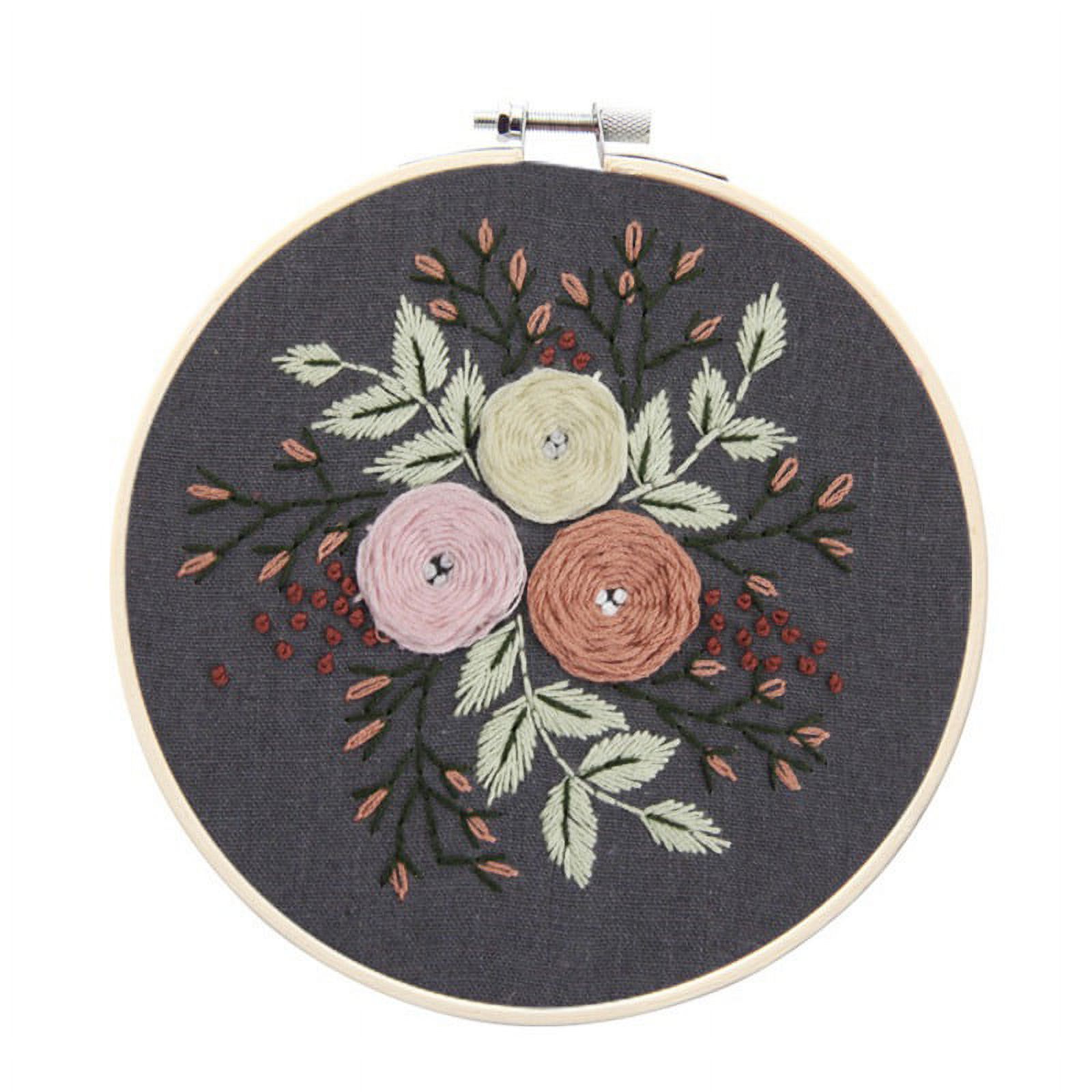 Embroidery Kits with Flower Patterns Beginner Cross Stitch Kits ...