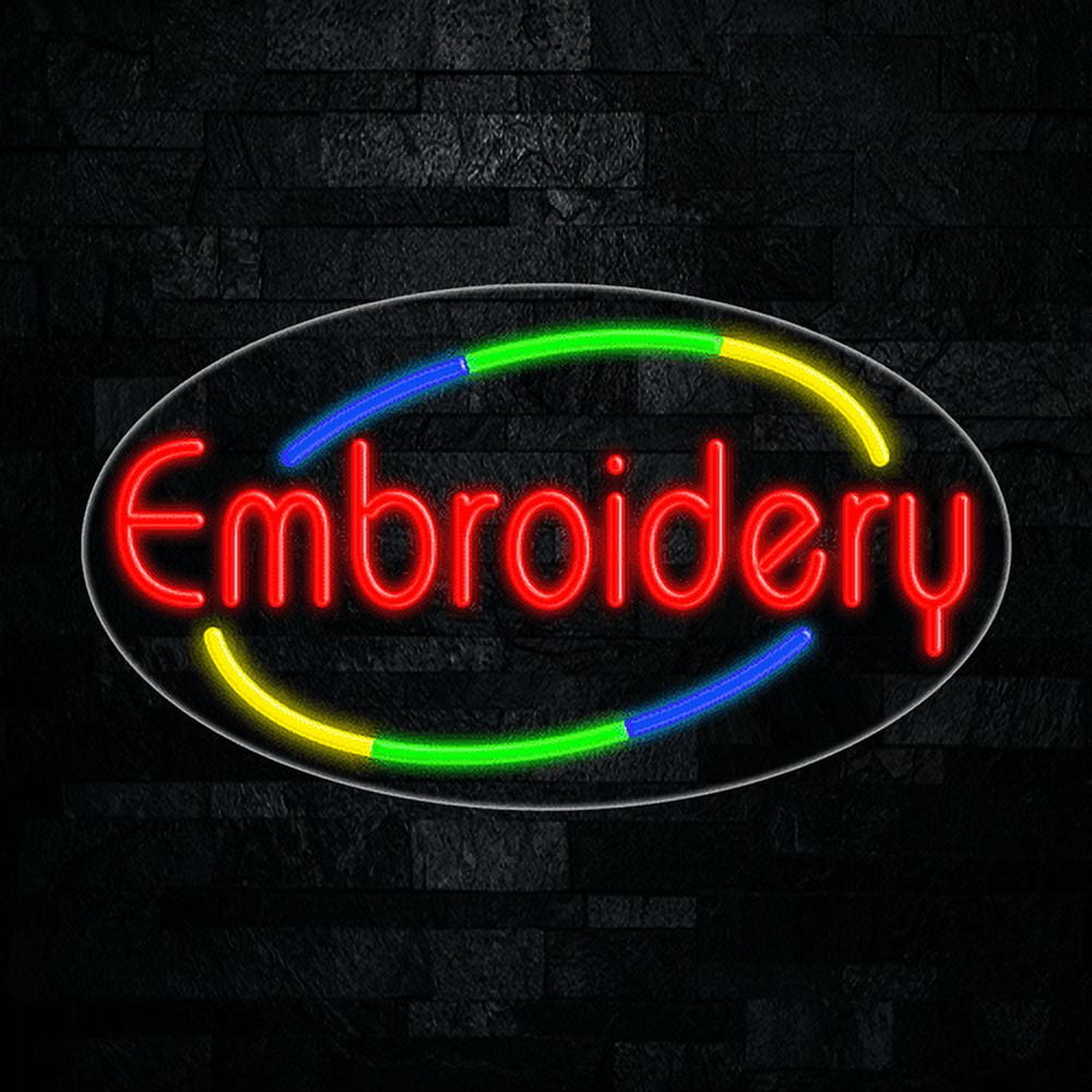 Embroidery LED Neon Sign 28"L x 16"H #34517 - Walmart.com