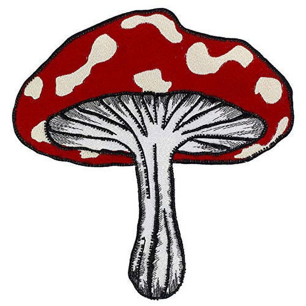 Embroidery Large Mushroom Patches for Clothing Applique DIY Beaded ...