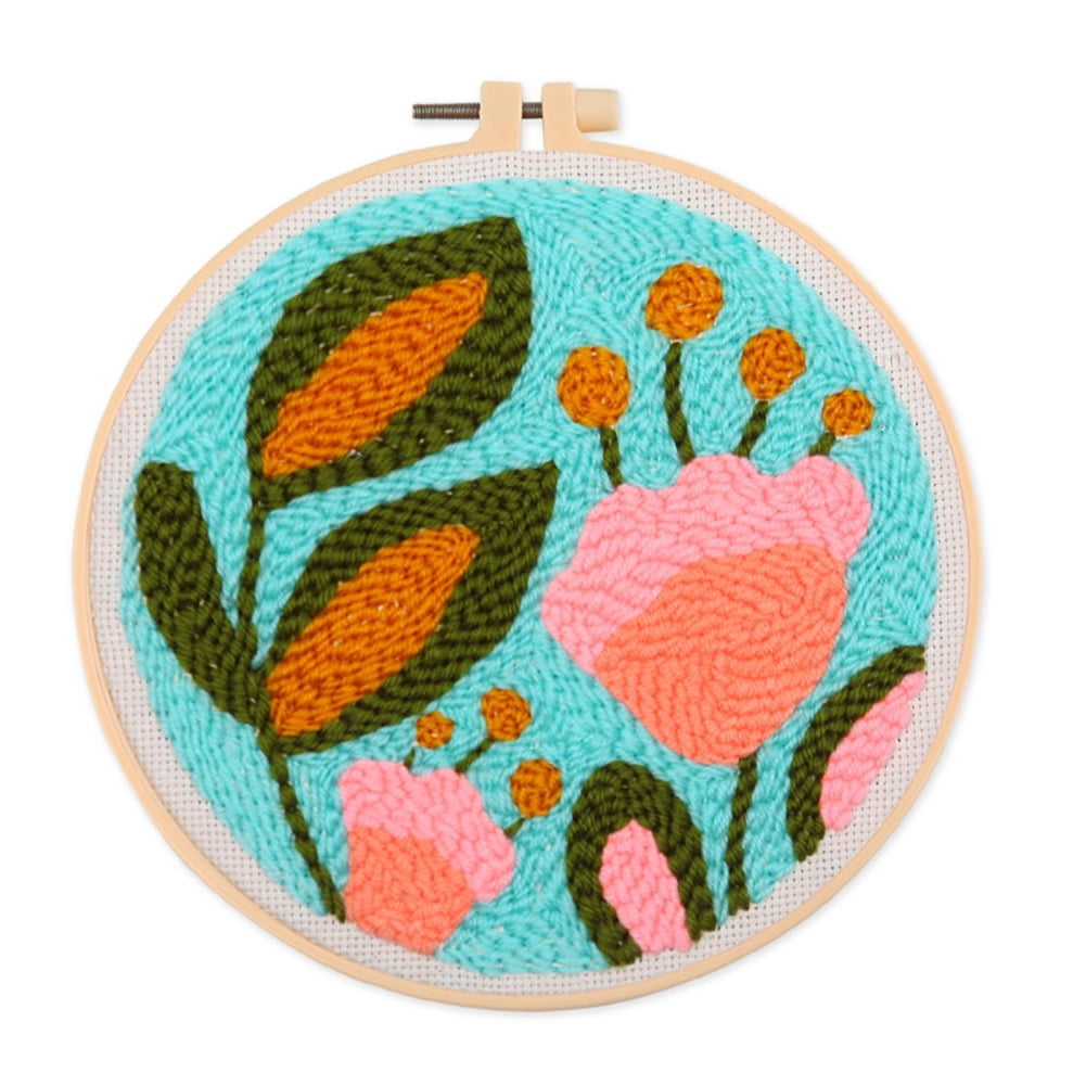 Embroidery Material Set for Beginner Embroidery Cloth with Pattern 20CM ...