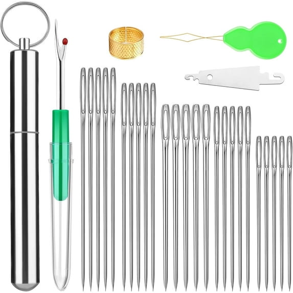 Embroidery Needles, Large Eye Sewing Needles, Hand Sewing Needles with ...