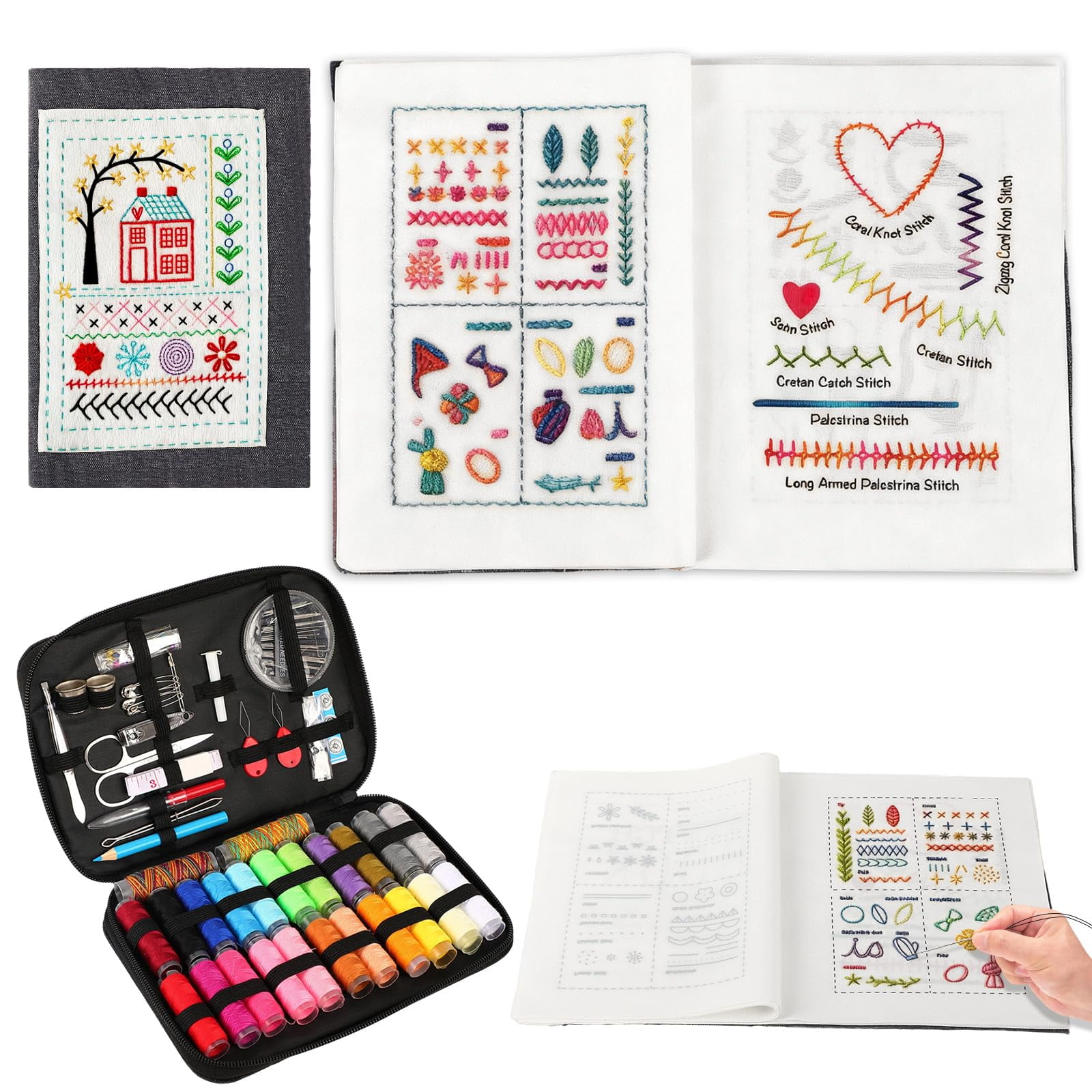 Embroidery Practice Book, 2026 New Embroidery Sampler Book for ...
