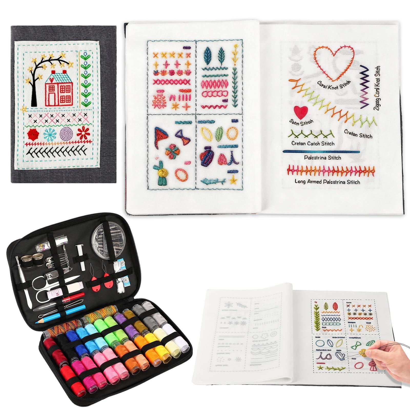 Embroidery Practice Book, 2026 New Embroidery Sampler Book for ...