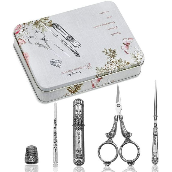 Embroidery Scissors Kit, European Antique Vintage Sewing Kit, Complete ...