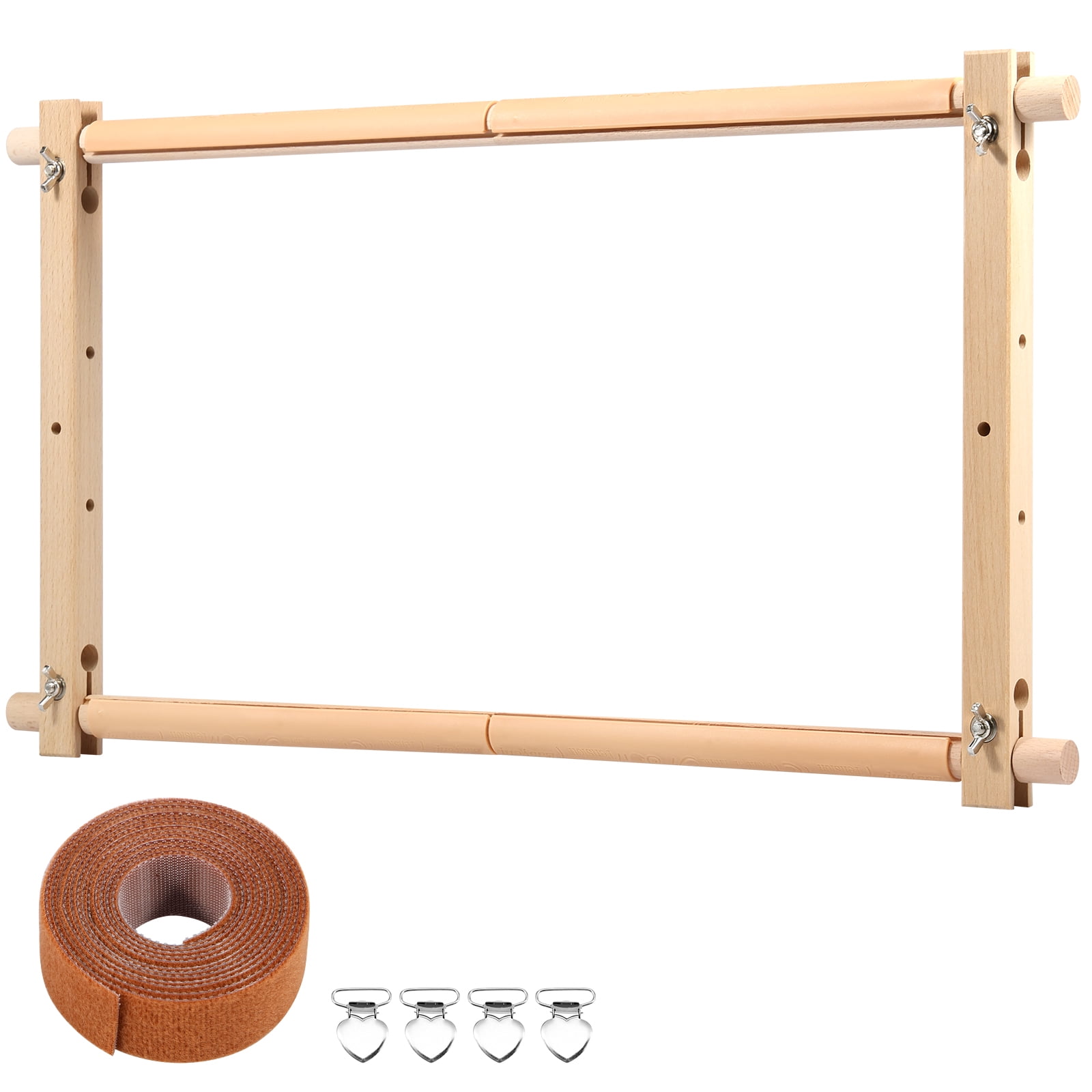 Embroidery Scroll Frame Wooden Cross Stitch Scroll Frame Rotated Needlepoint Embroidery Tapestry ...