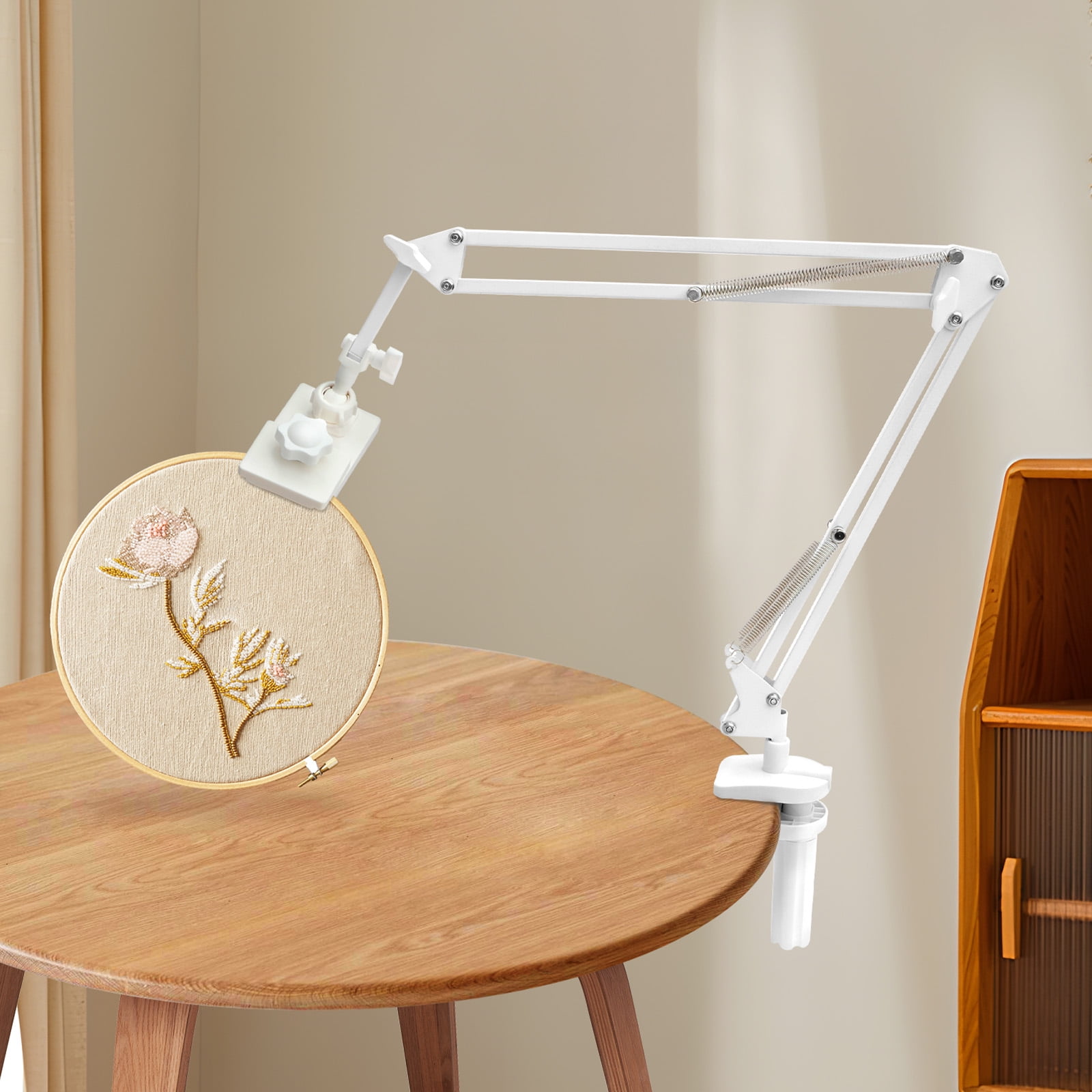 Embroidery Stand Adjustable Embroidery Hoop Holder Metal Cross Stitch ...