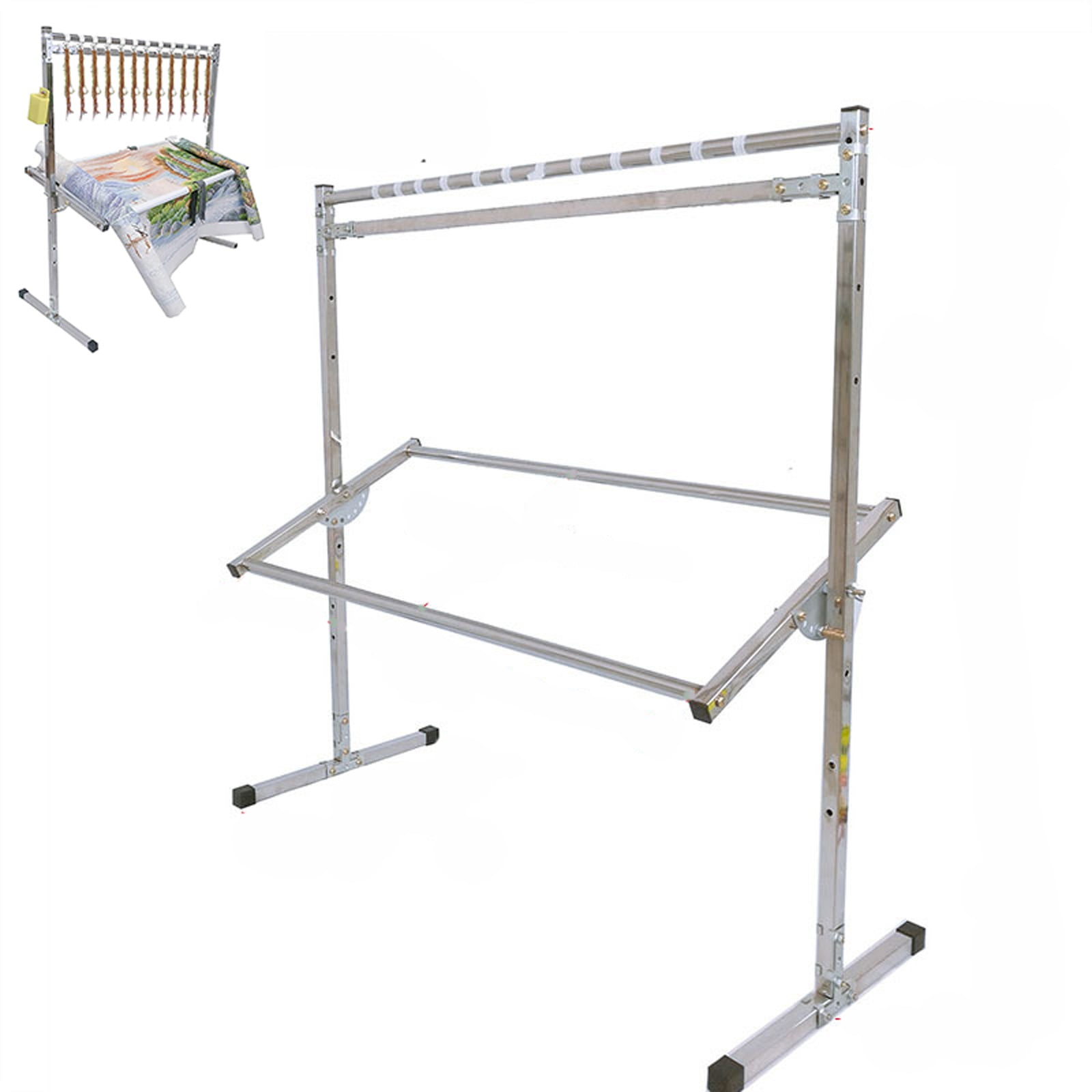 Embroidery Stand, Stainless Steel Needlework Floor Frame, Adjustable ...