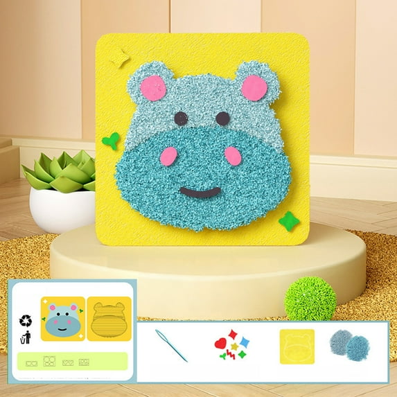 Embroidery Starter Kit with Yarn and Needle, Handmade Sewing Craft ...